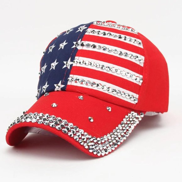Accessories | Red White Blue American Flag Low Profile Baseball Cap Us ...